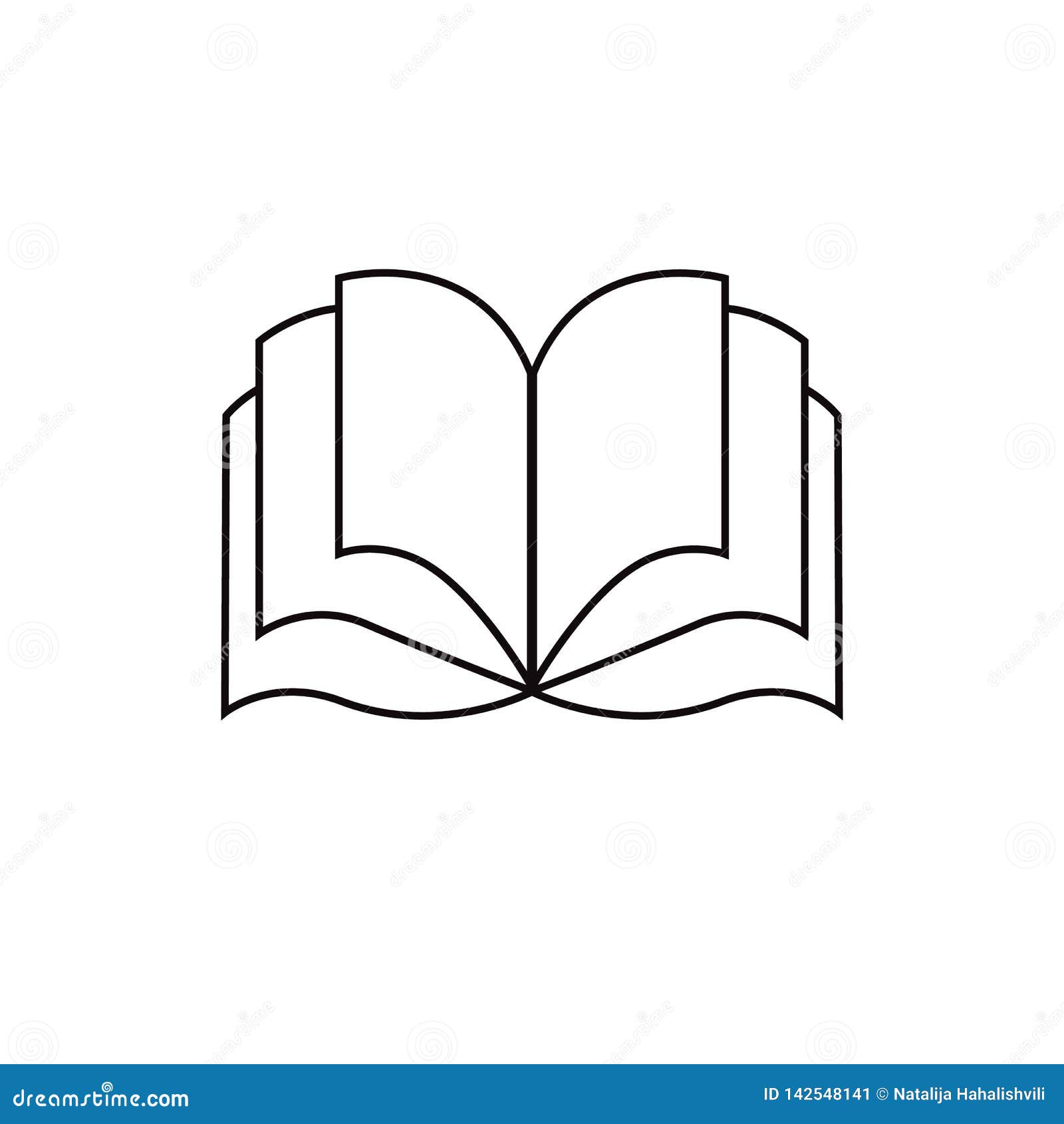 Book line icon stock vector. Illustration of element - 142548141