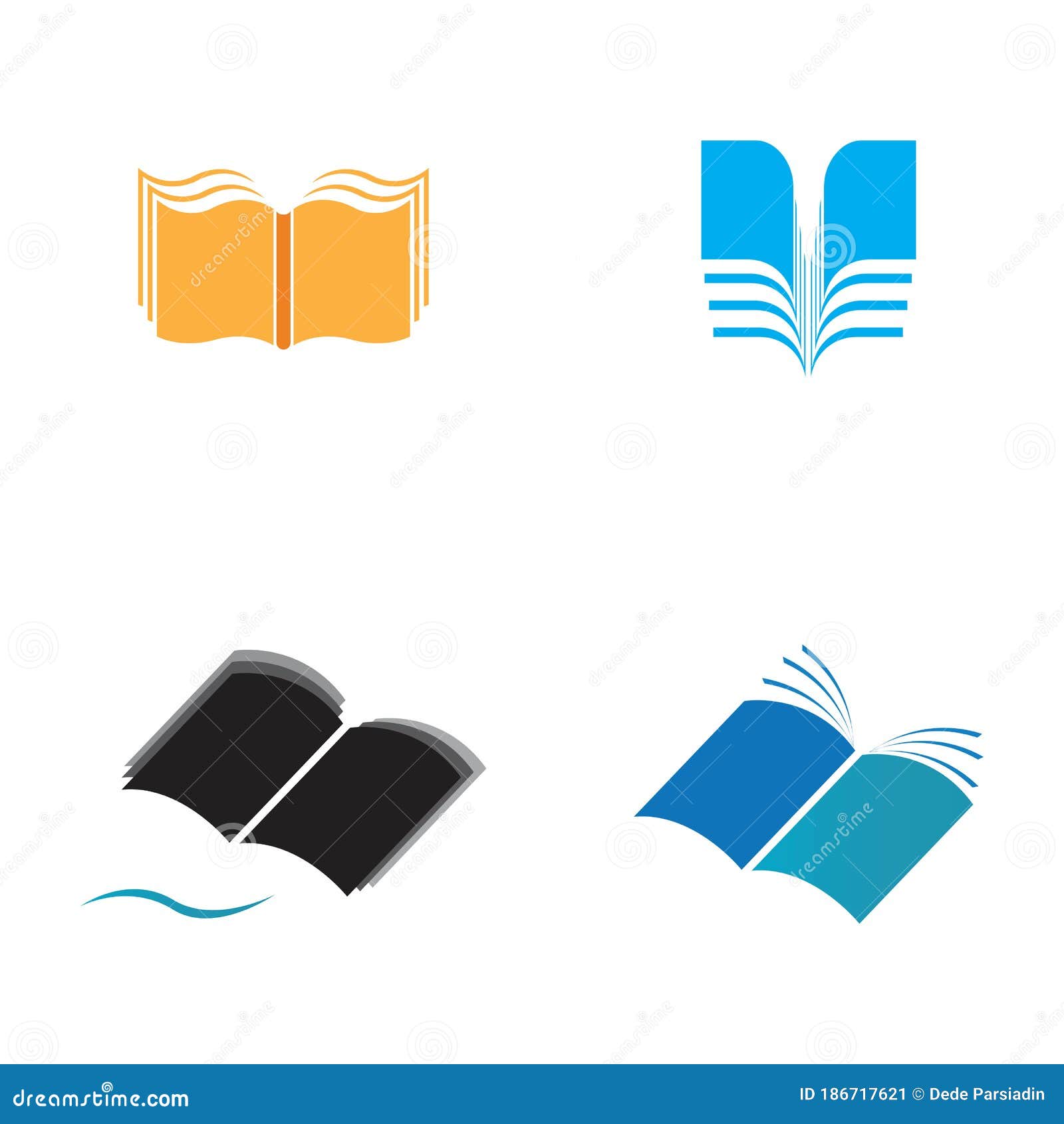 Book stock vector. Illustration of sign, black, novel - 186717621