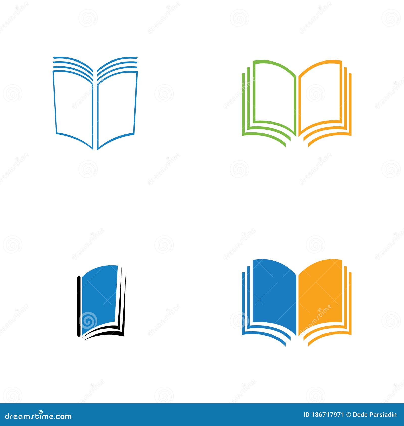 Book stock vector. Illustration of publication, icon - 186717971