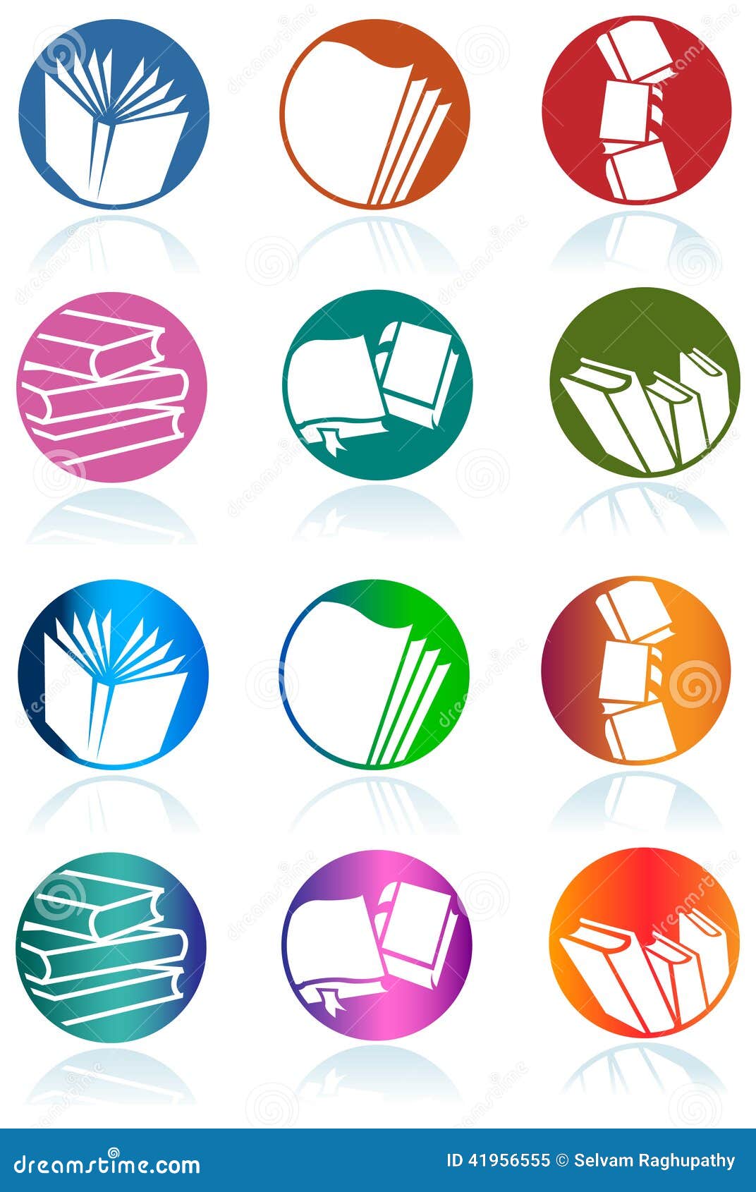 Book logo set stock vector. Illustration of isolated - 41956555