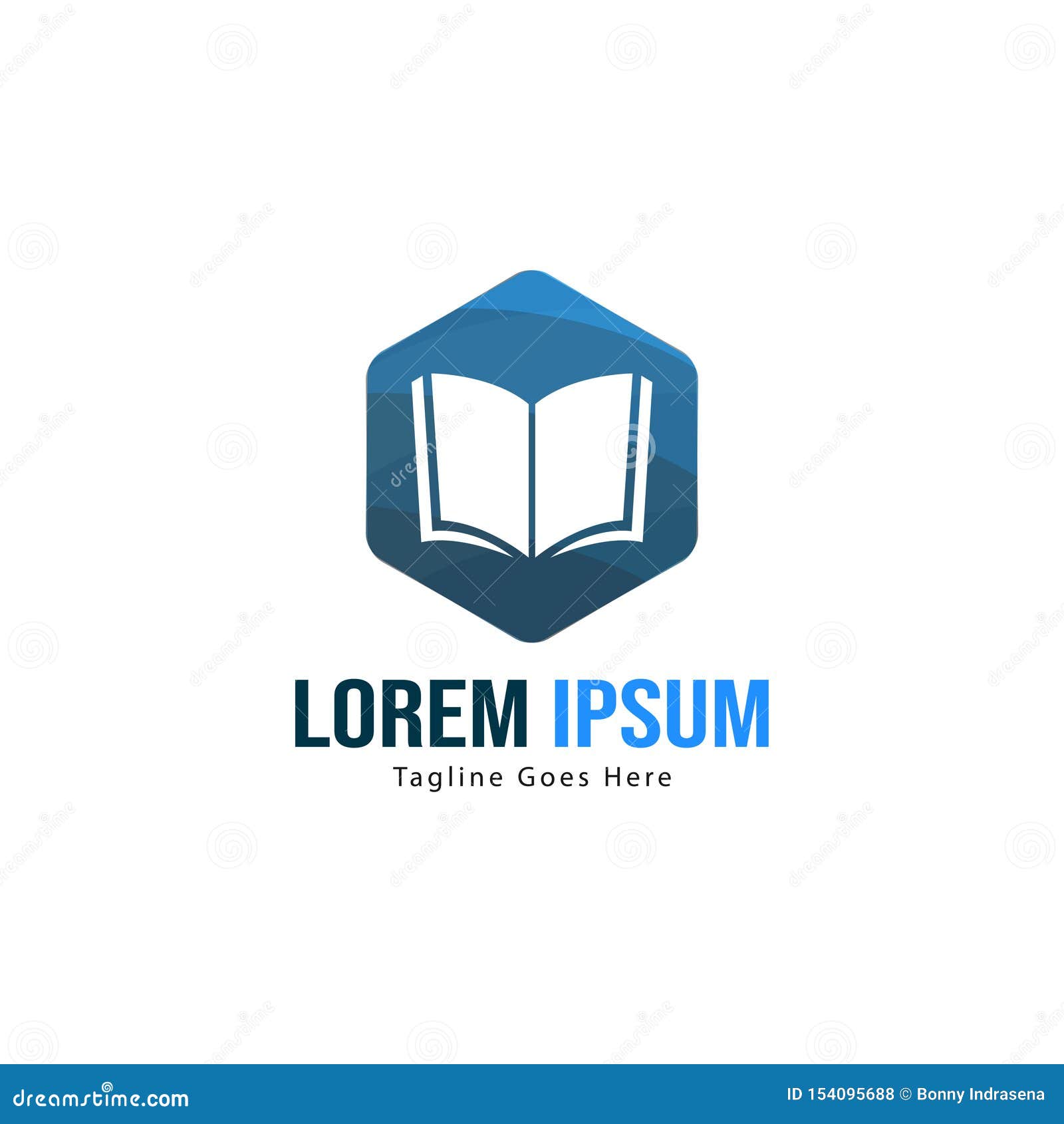 Book Logo Template Design. Minimalist Book Logo with Modern Frame Stock ...