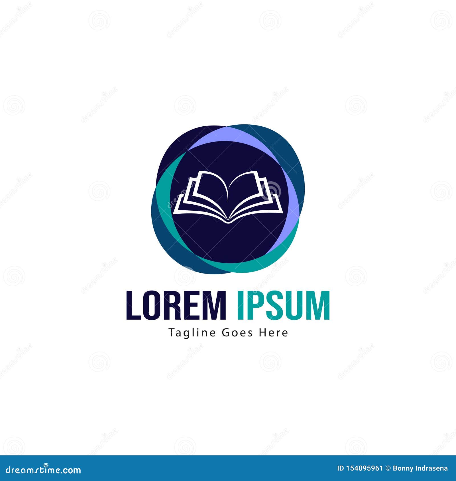 Book Logo Template Design. Minimalist Book Logo with Modern Frame Stock ...