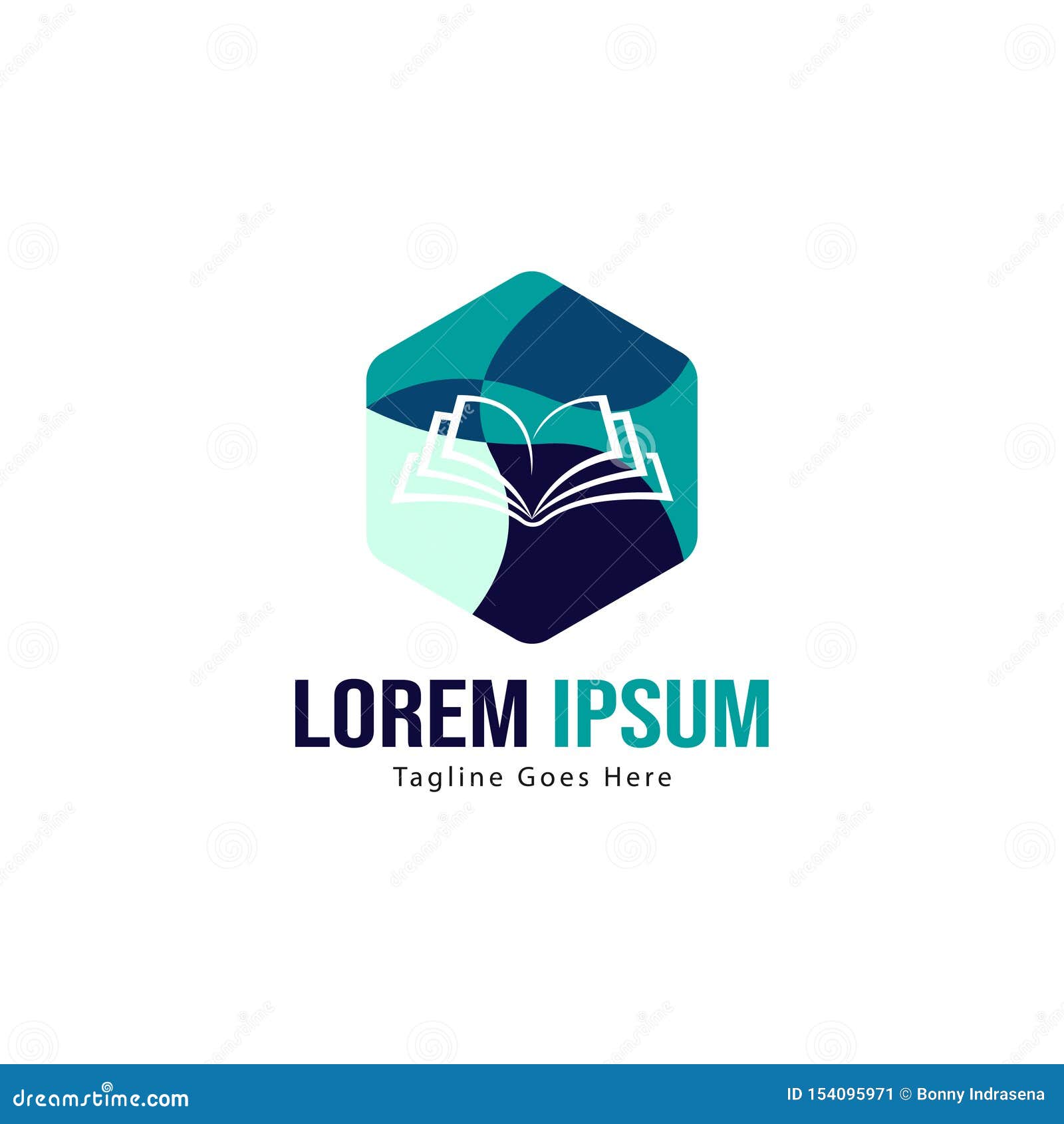 Book Logo Template Design. Minimalist Book Logo with Modern Frame Stock ...