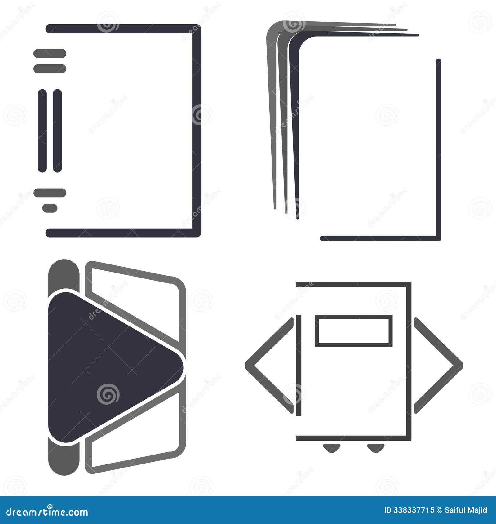 Book Logo Template Icon stock vector. Illustration of icon - 338337715