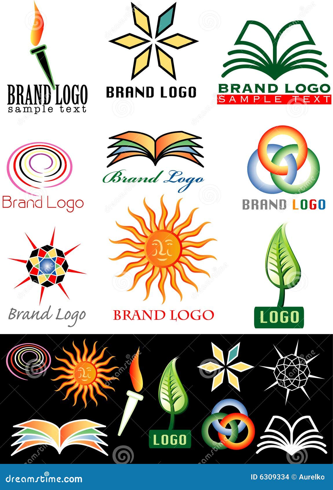 Book logos stock vector. Illustration of color, identity - 6309334