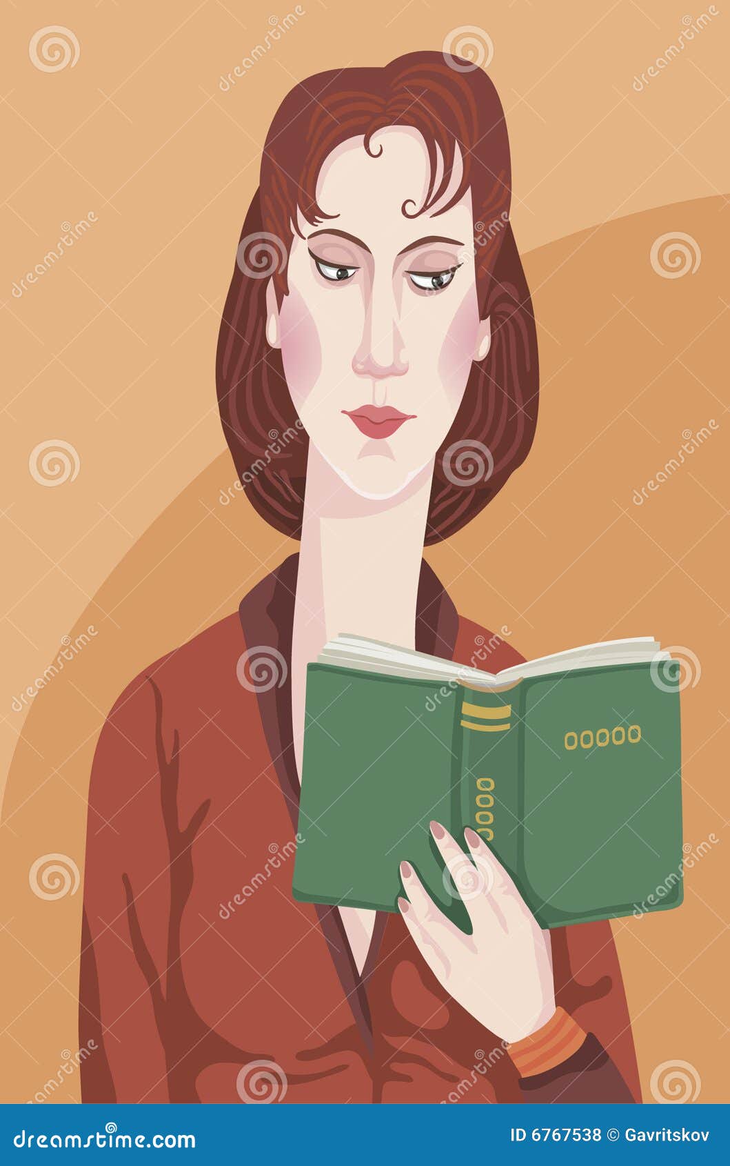 Book-lover stock vector. Illustration of read, lover, reading - 6767538