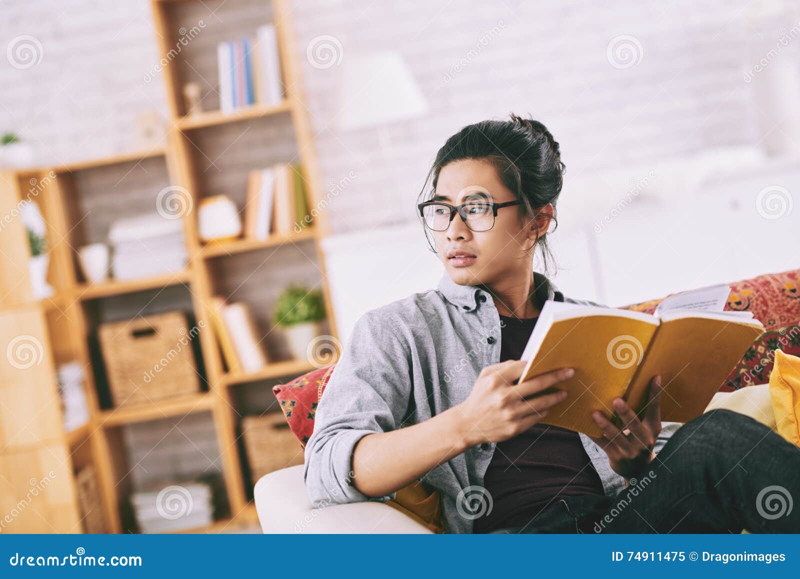 Book lover stock image. Image of young, creative, drawing - 74911475