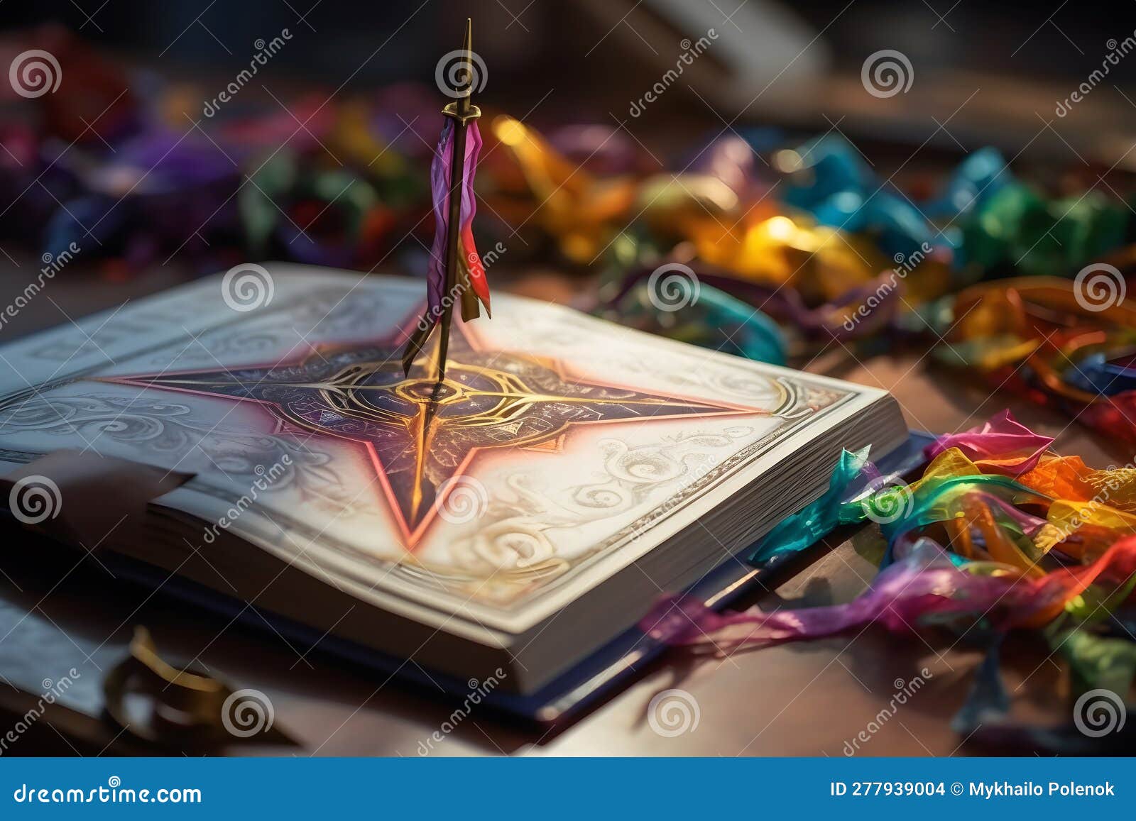 Book of Magic and Arrows. Neural Network AI Generated Stock ...