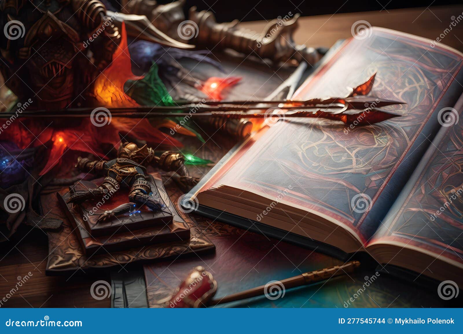 Book of Magic and Arrows. Neural Network AI Generated Stock ...