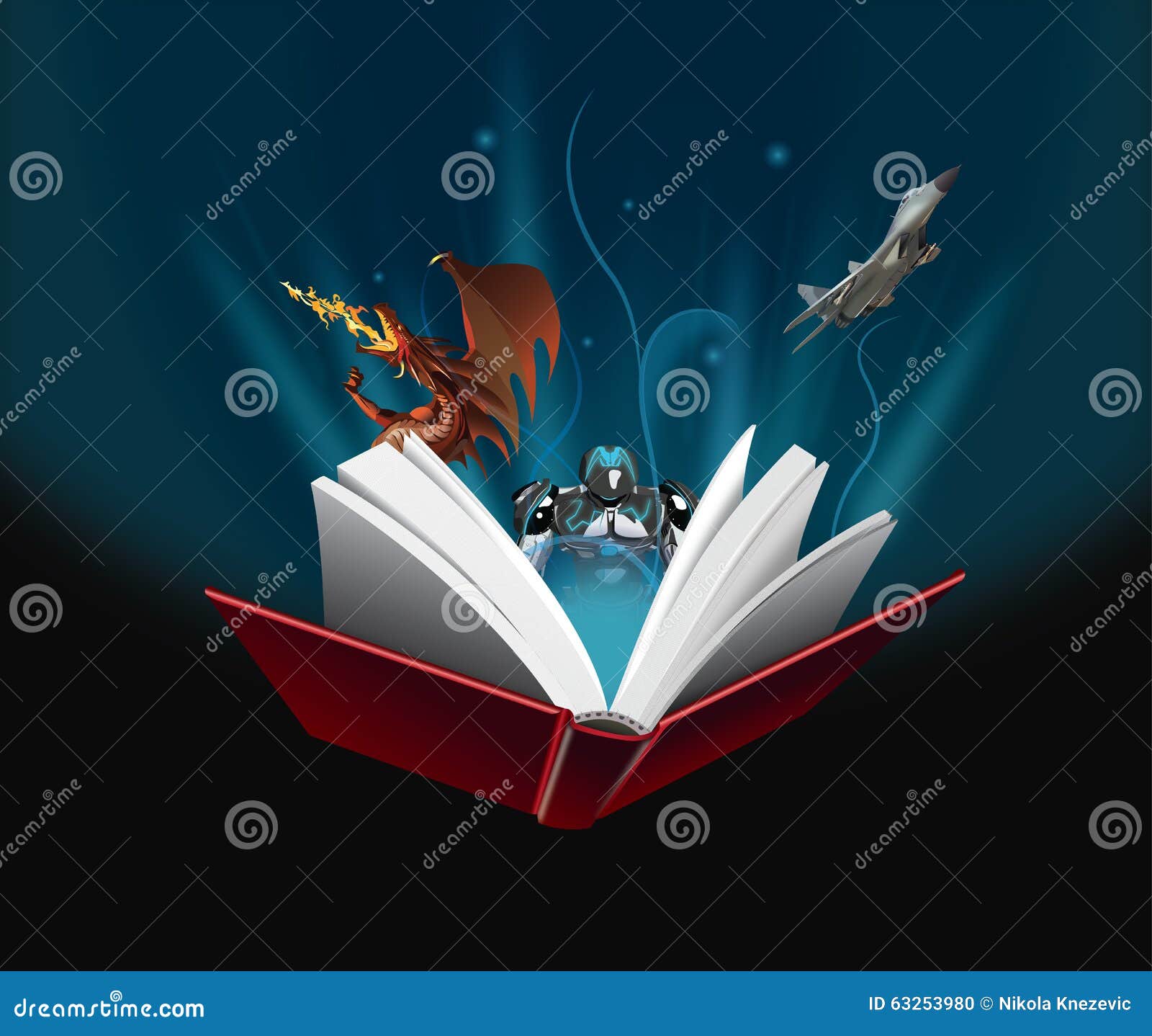 Book is magic stock illustration. Illustration of activity - 63253980