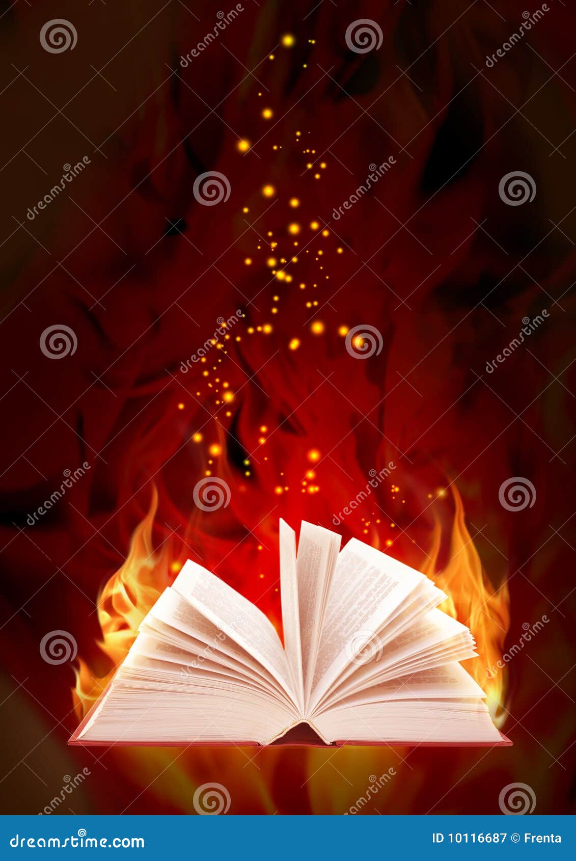 Book of magic fire stock illustration. Illustration of imagination ...
