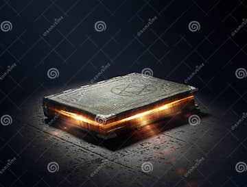 Book with magic powers stock illustration. Illustration of fantasy ...