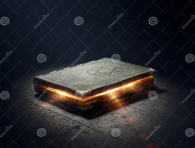 Book with magic powers stock illustration. Illustration of fantasy ...