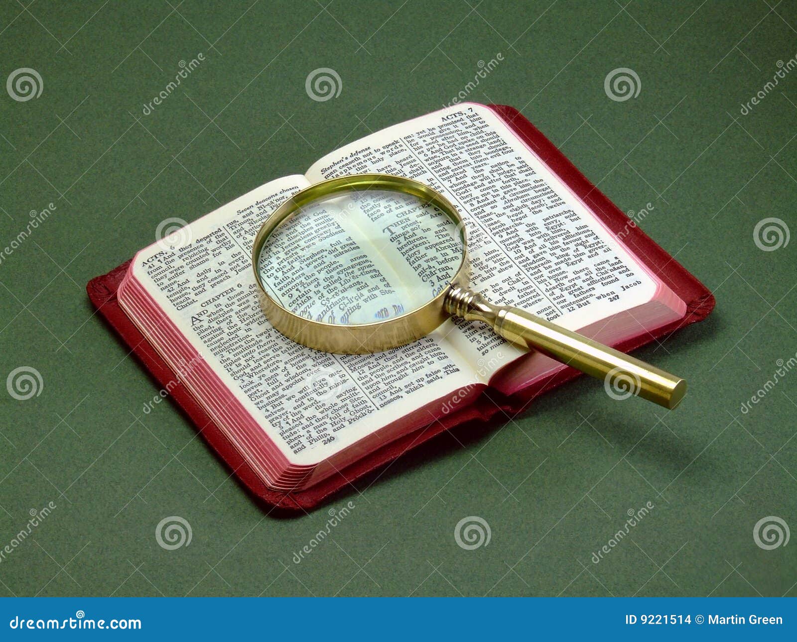Book and Magnifying Glass stock photo. Image of examine - 9221514