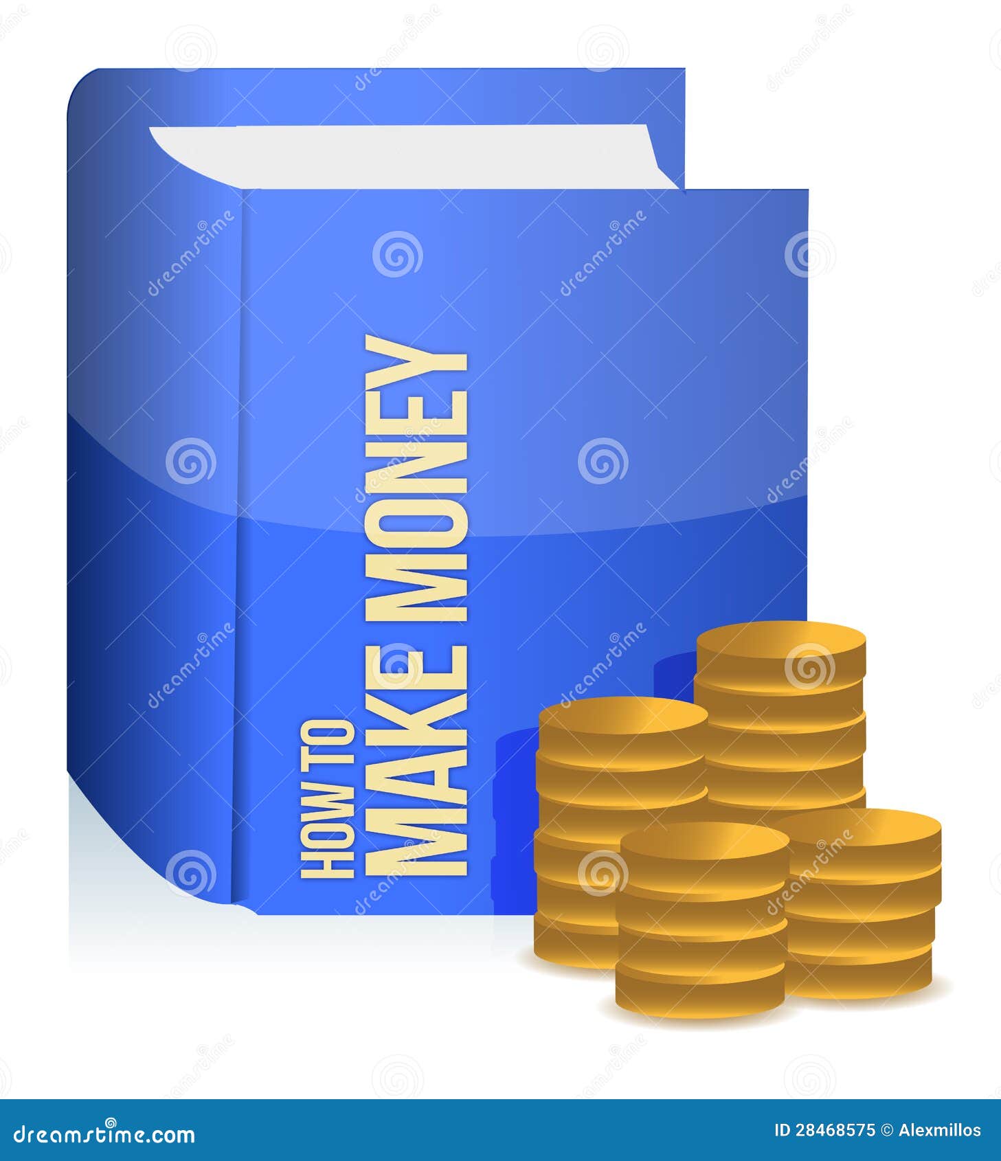 Book with a Making Money Title Stock Illustration - Illustration of ...