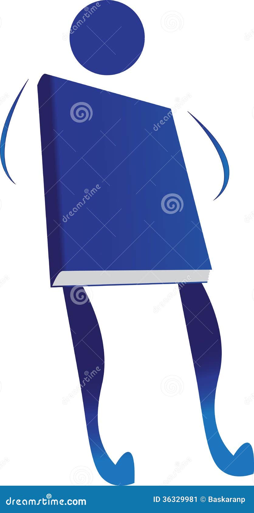 Book man stock vector. Illustration of book, library - 36329981