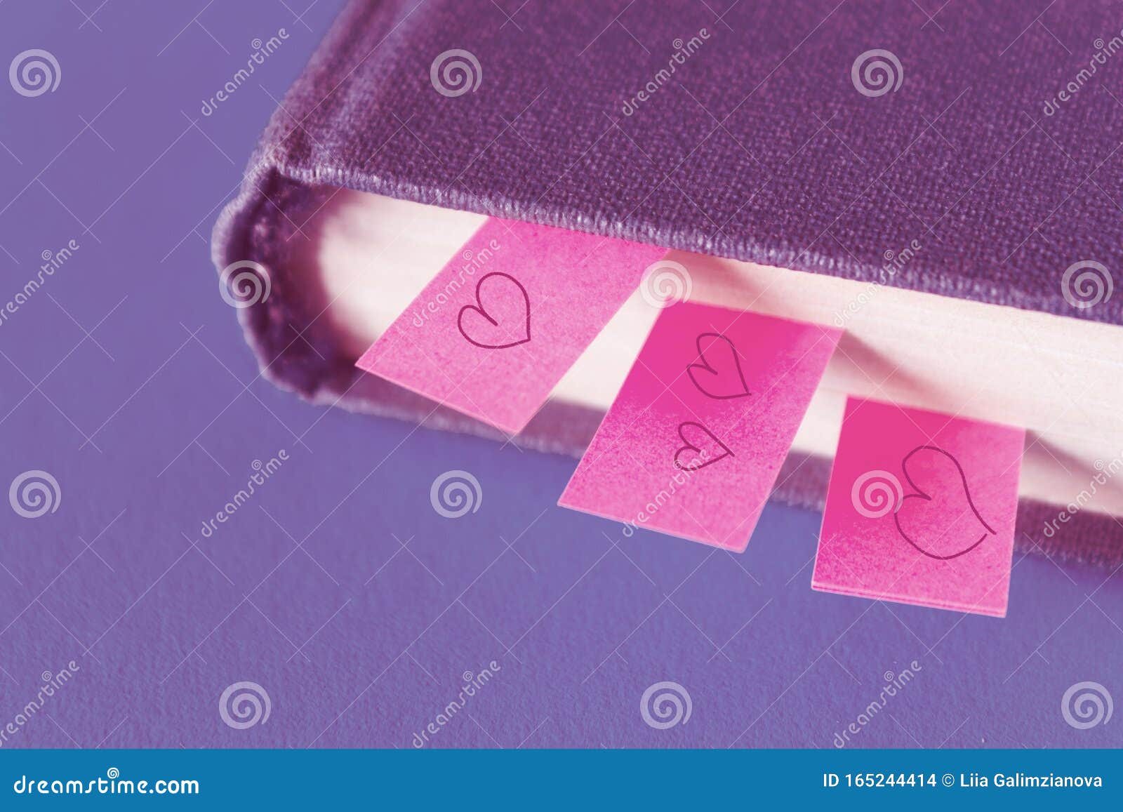 Book with many bookmarks stock photo. Image of bookmark - 165244414