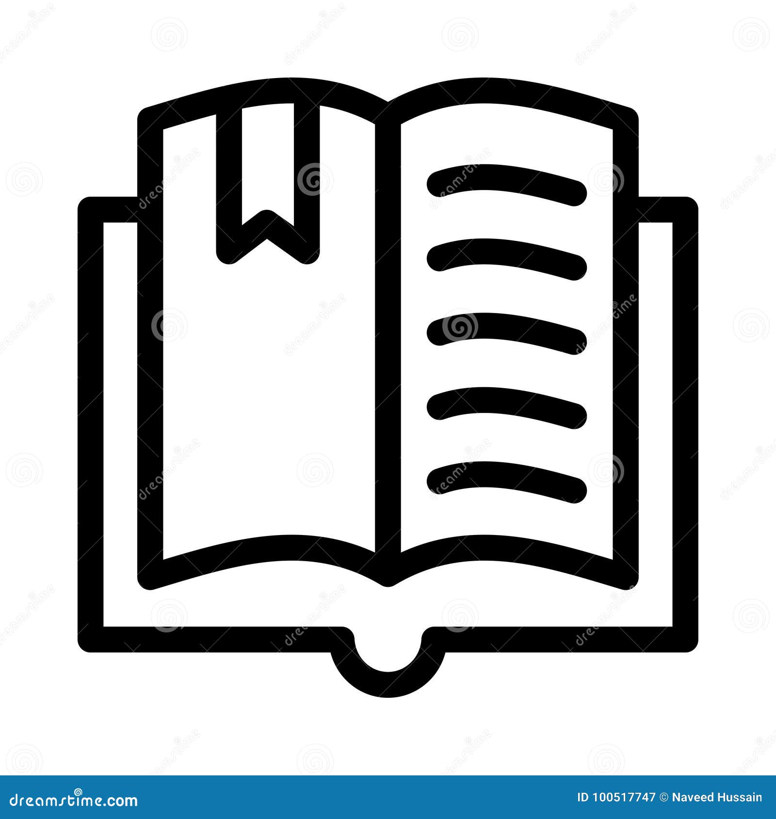 Book mark icon stock illustration. Illustration of line - 100517747