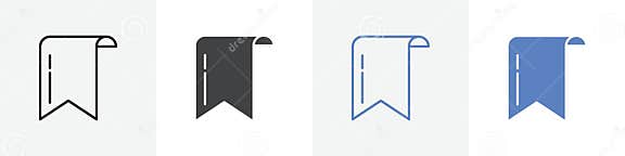 Book Mark Icon Vector Set Use for Web Stock Vector - Illustration of ...