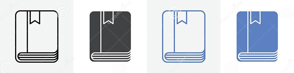 Book Mark Icon Vector Set Use for Web Stock Vector - Illustration of ...