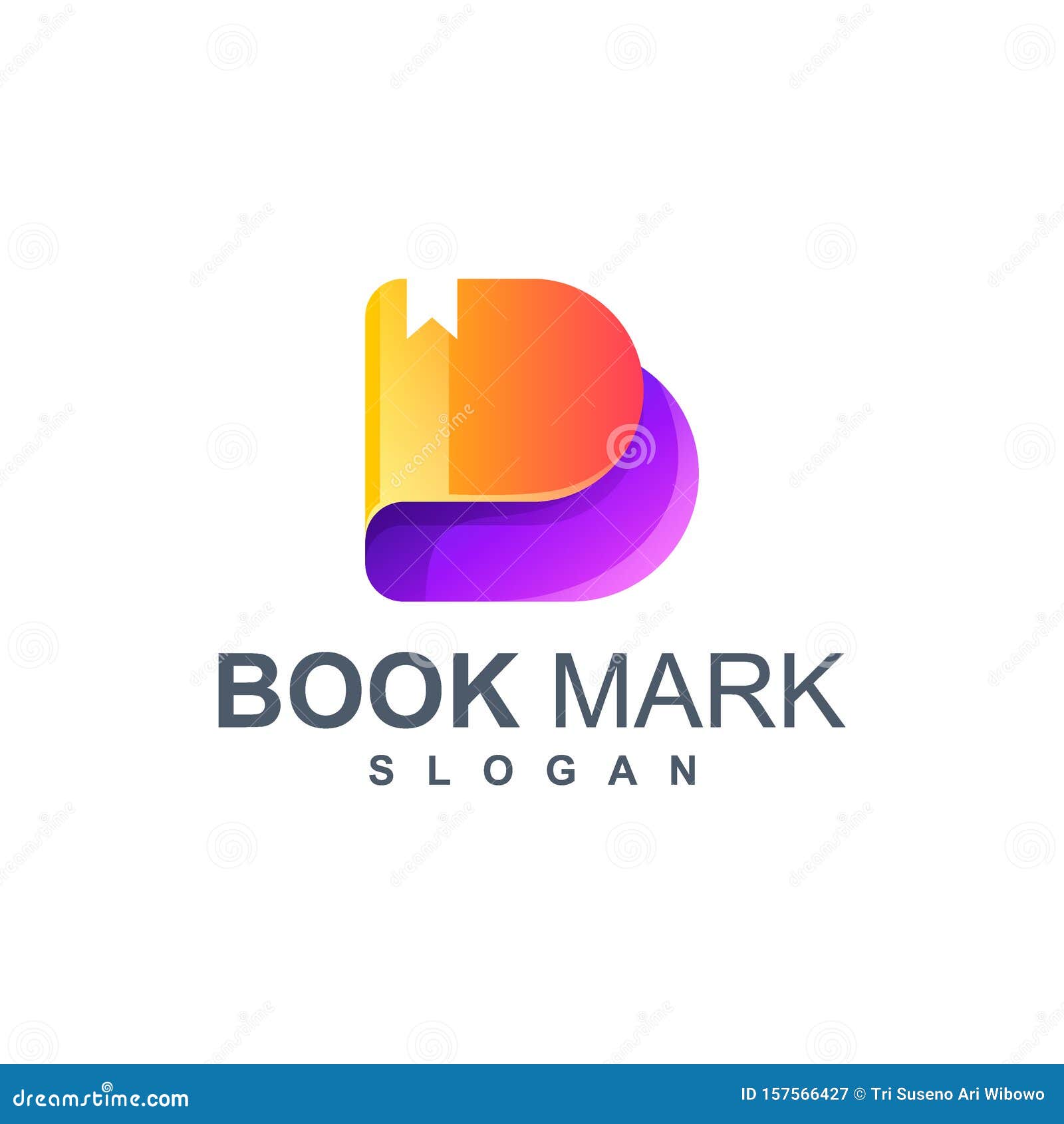Book mark logo design stock illustration. Illustration of printing ...