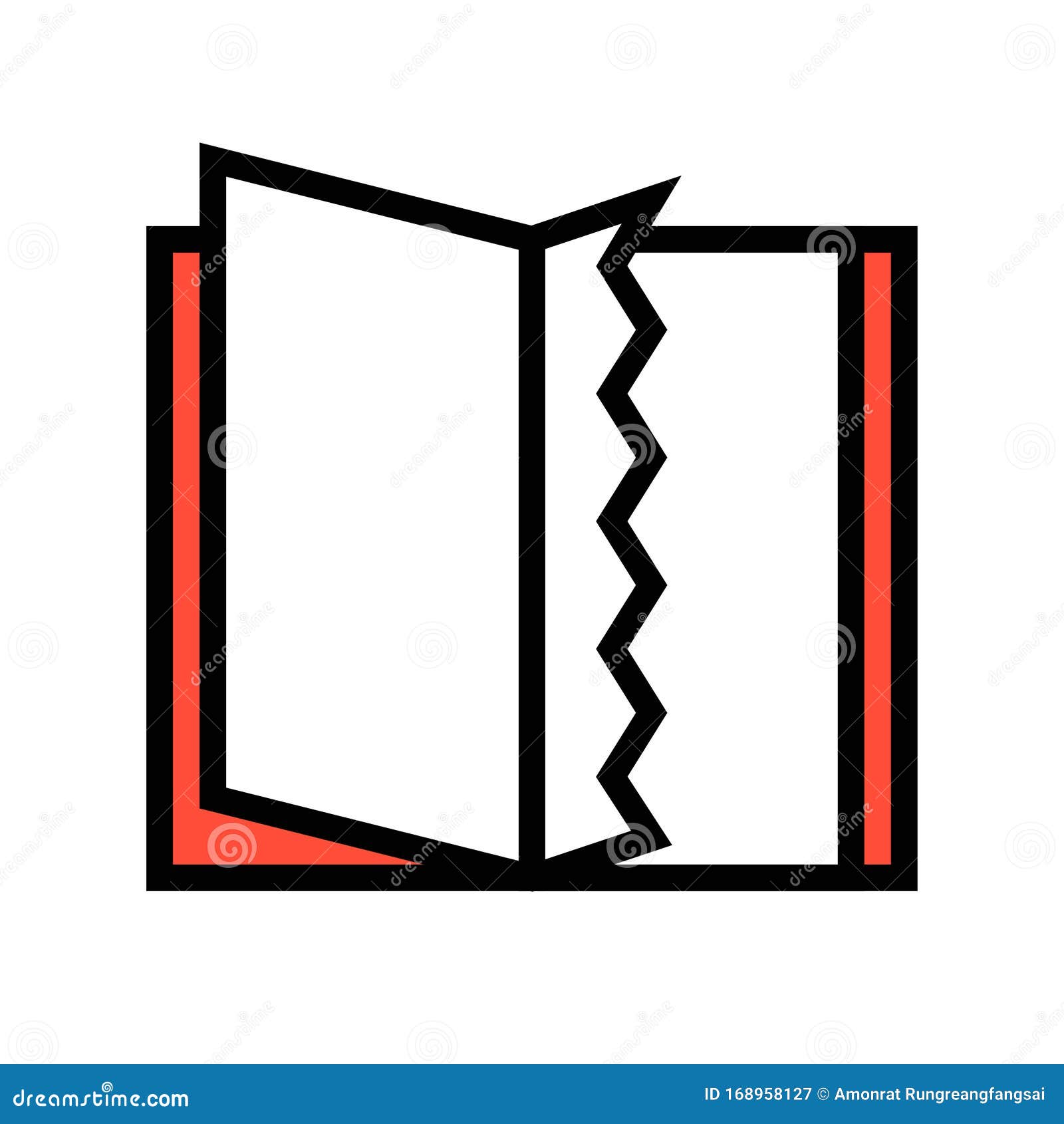 Book with Missing Page Vector, Filled Style Icon Stock Vector ...