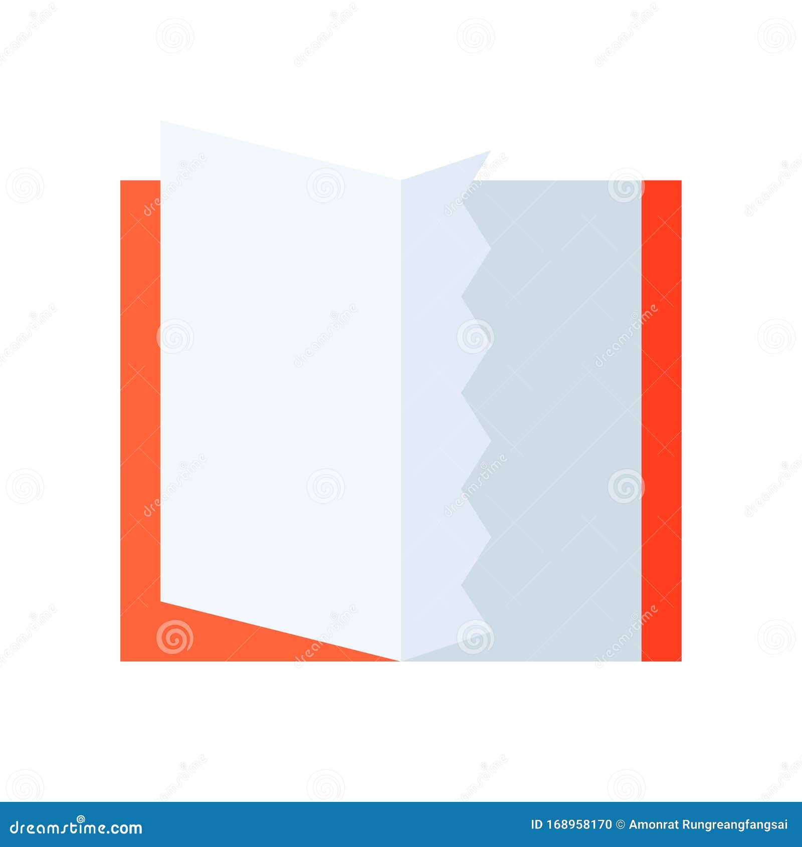 Book with Missing Page Vector, Flat Style Icon Stock Vector ...