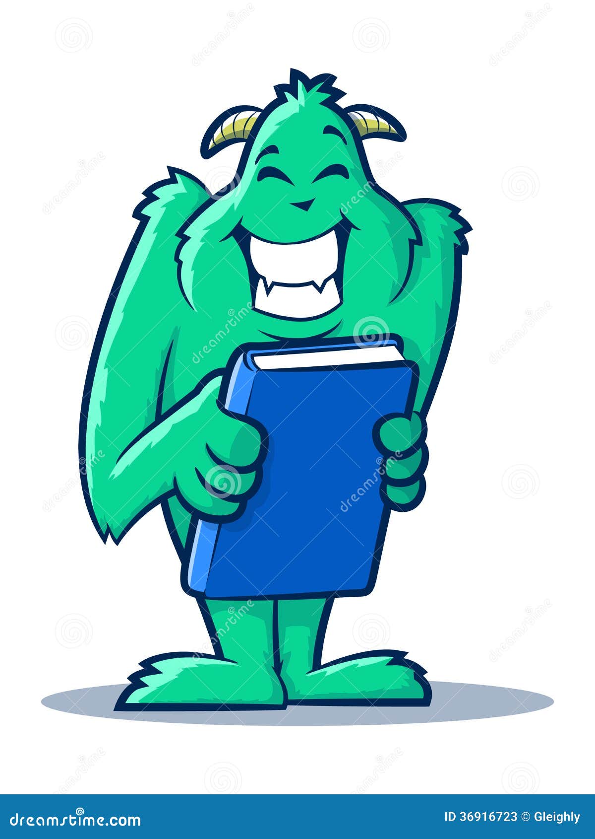 Book Monster stock vector. Illustration of comic, horns - 36916723