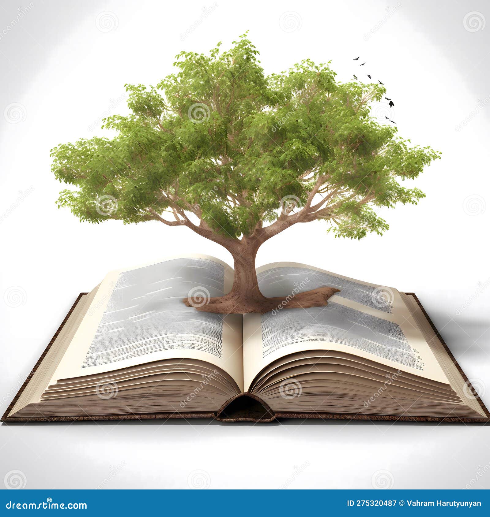 Book of Nature Isolated on White Stock Illustration - Illustration of ...