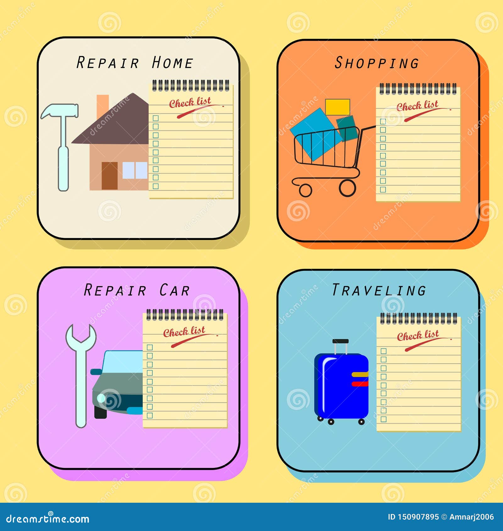 Book Note for Check List Illustration Stock Vector - Illustration of ...