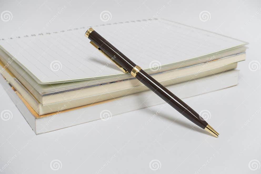 Book and Notebook and pen stock photo. Image of aged - 76538372