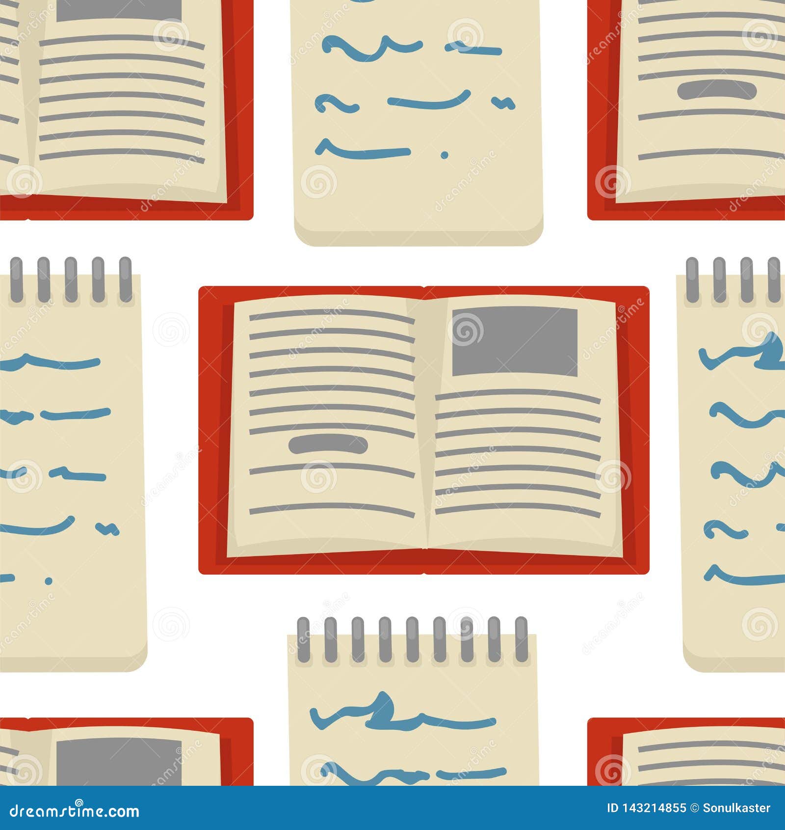 Notepad Seamless Pattern,outline Note Royalty-Free Illustration ...
