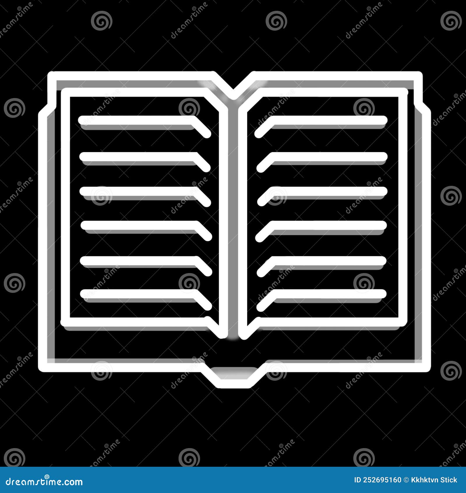 Book Notes icon :) stock illustration. Illustration of book - 252695160