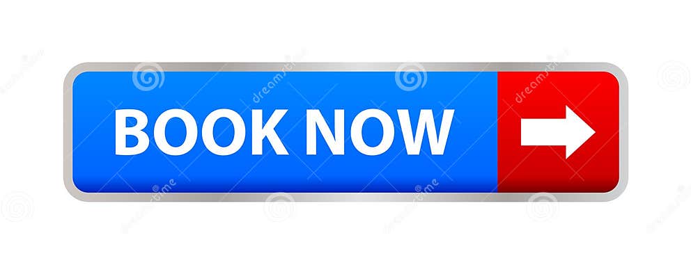 Book now button stock vector. Illustration of arrow - 188658675