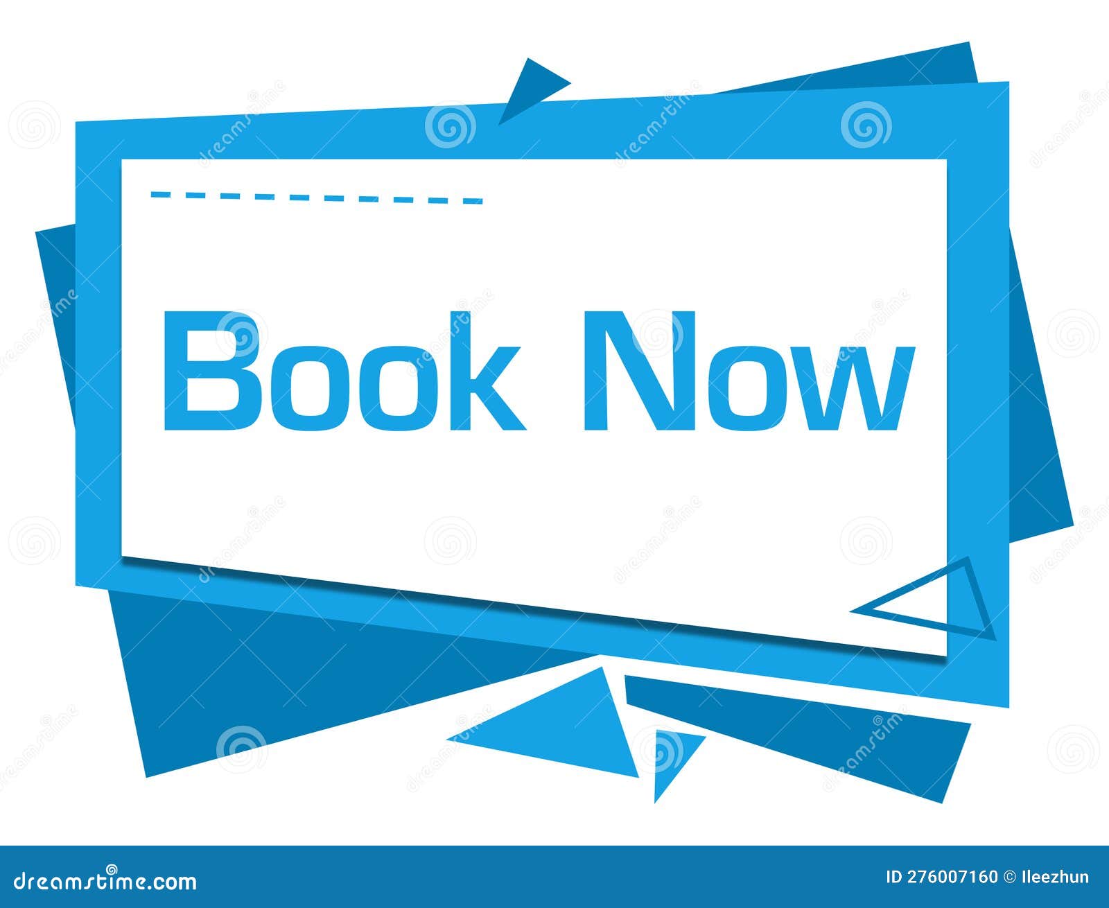 Book Now Blue Squares Triangles Text Stock Illustration - Illustration ...