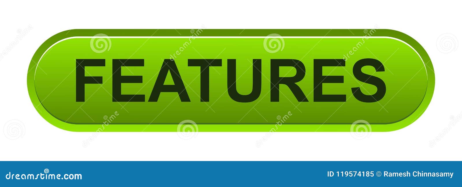 Features button stock vector. Illustration of details - 119574185