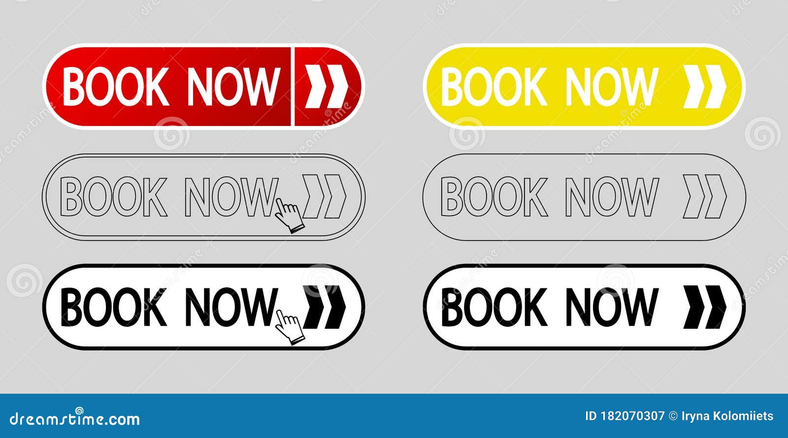 Book Now Buttons. Simple Beautiful Text Book Now Buttons Stock ...