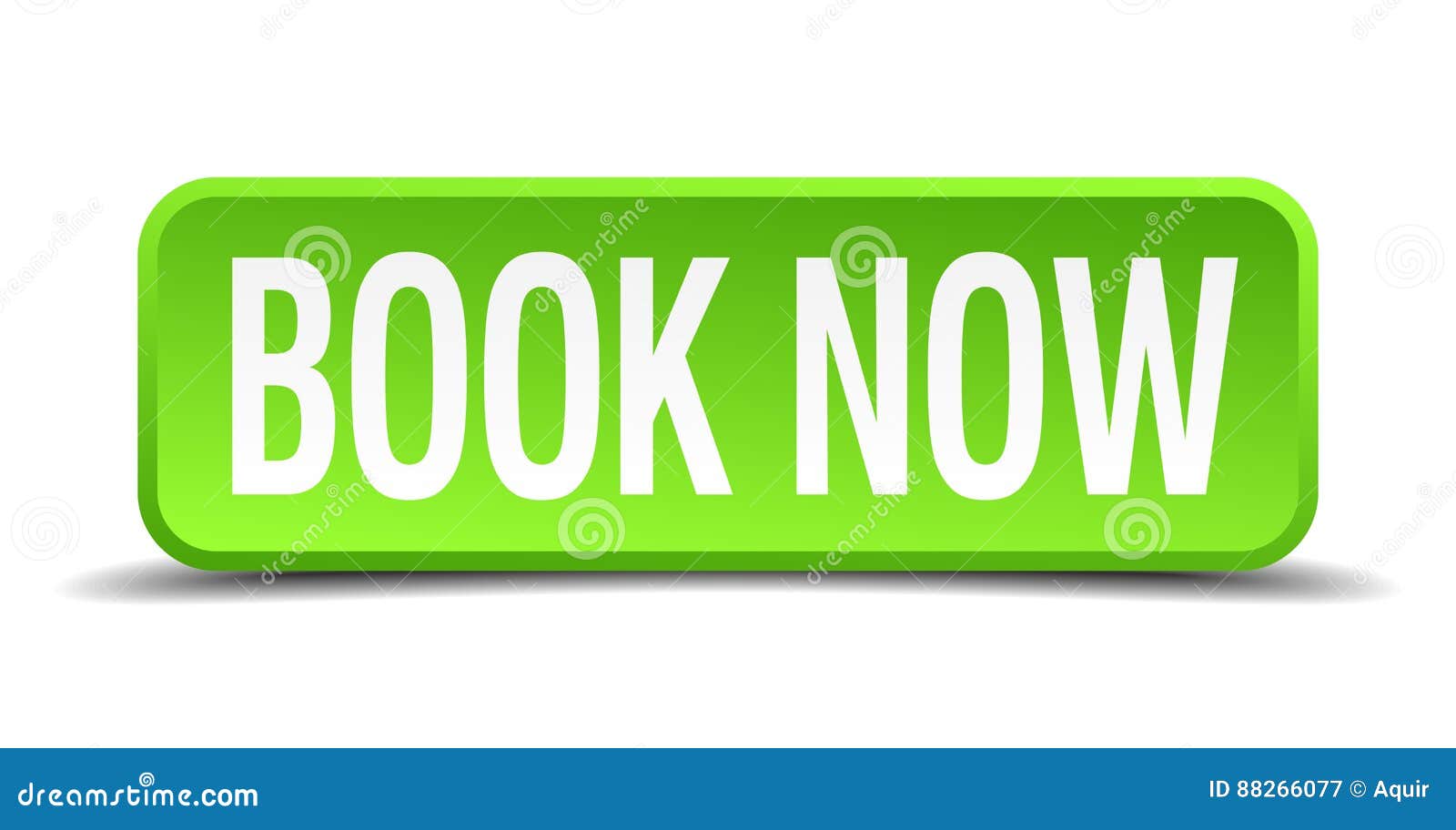 Book Now Green 3d Realistic Square Button Stock Vector - Illustration ...