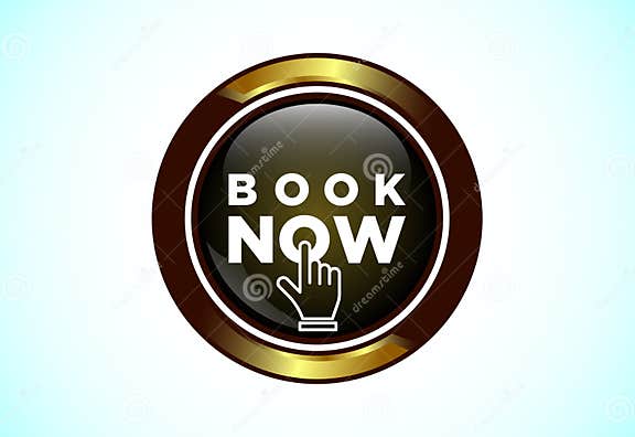 Book Now Icon Design Illustration, Button Design Stock Illustration ...