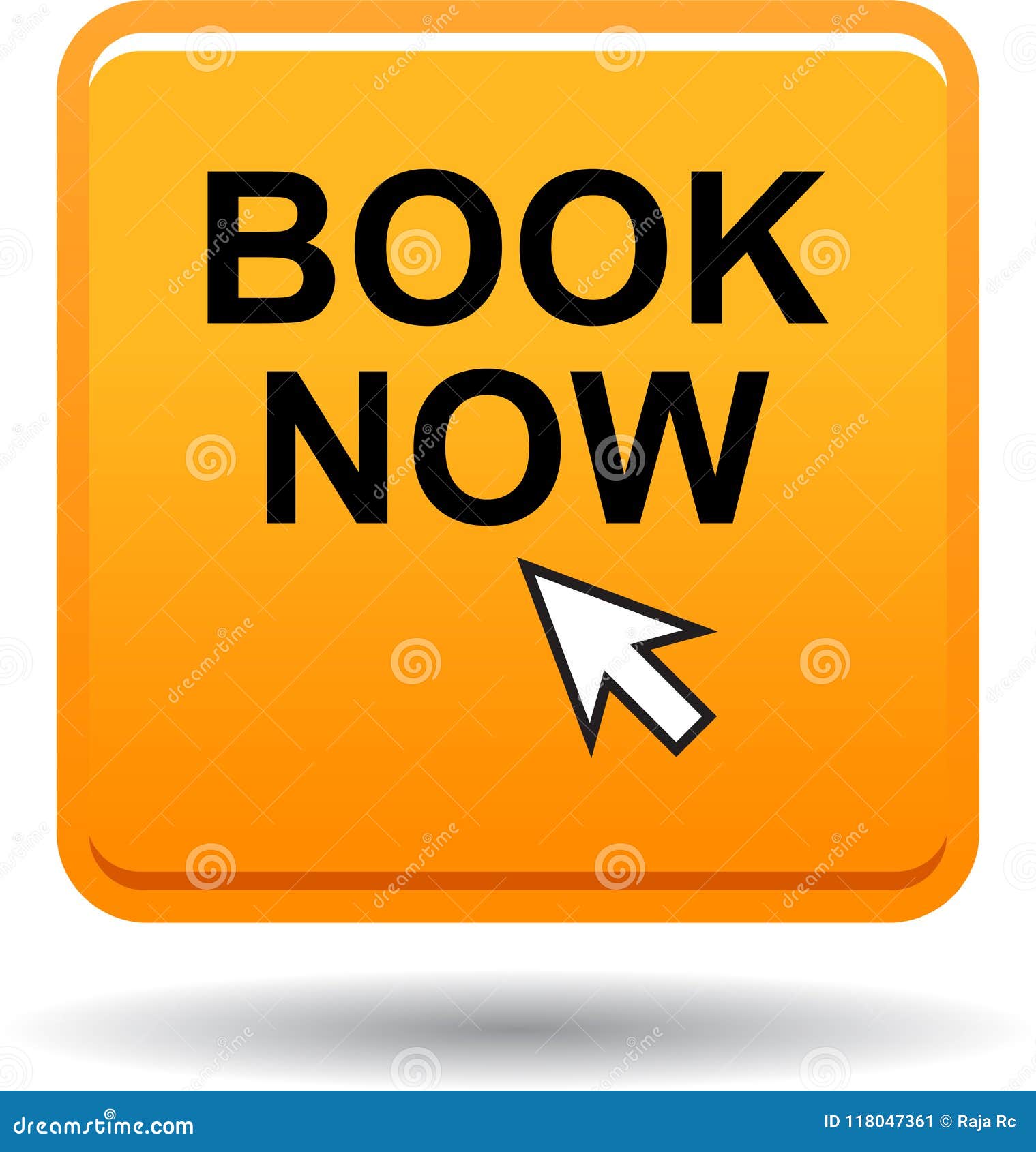 Book Now Icon Web Button Orange Stock Vector - Illustration of book ...