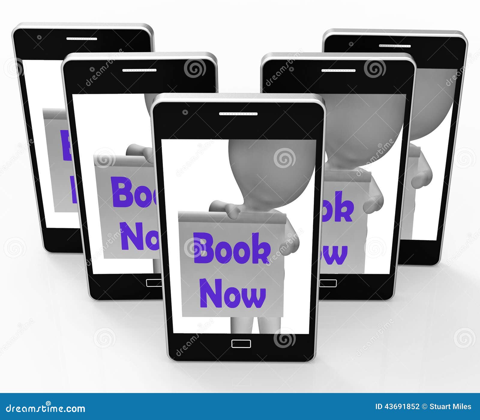 Book Now Phone Shows Make Appointment or Reservation Stock Illustration ...