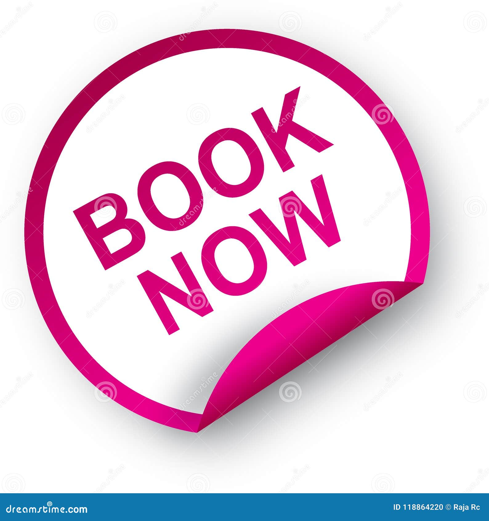 Book now sticker stock illustration. Illustration of abstract - 118864220