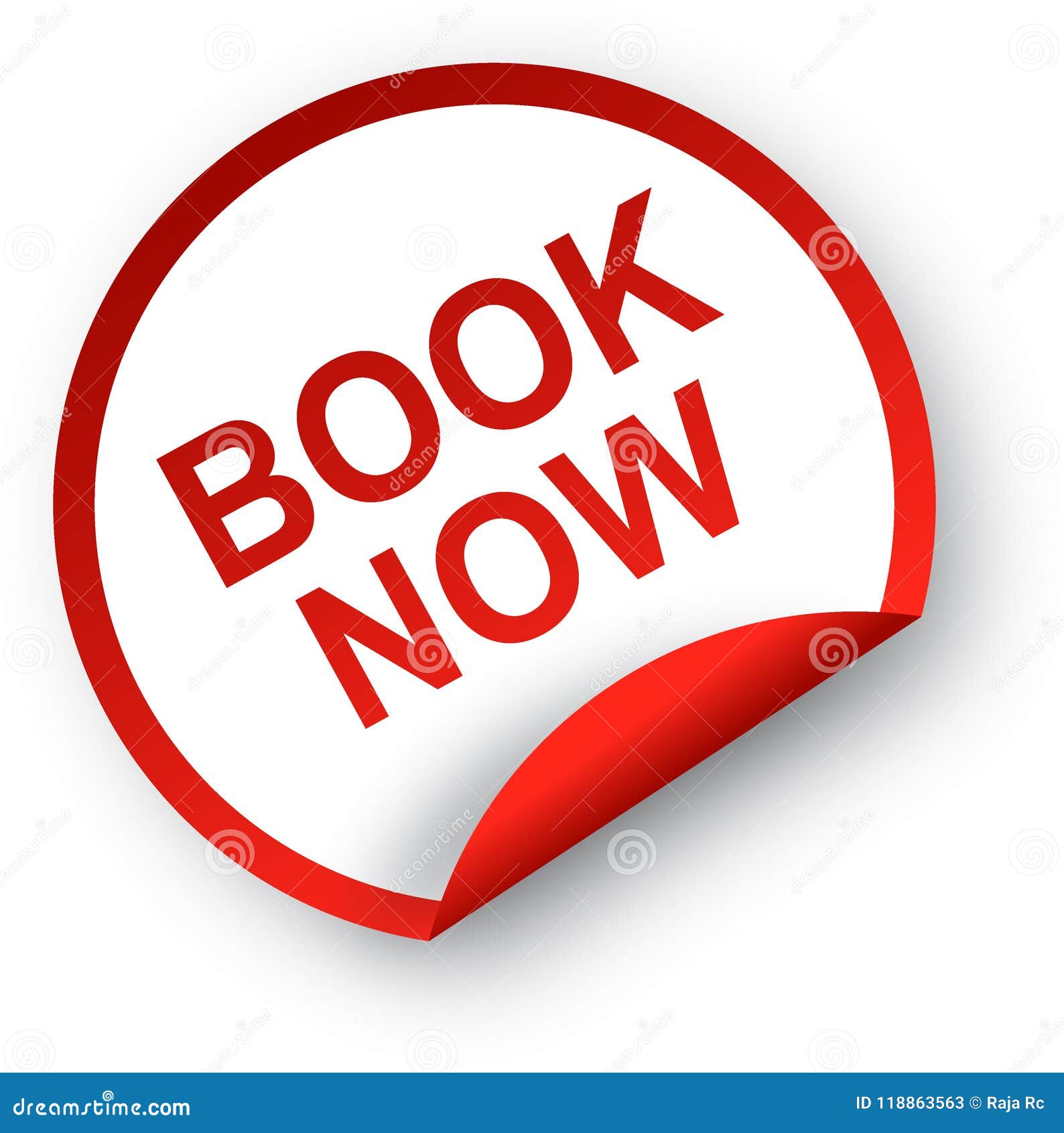 Book now sticker stock illustration. Illustration of campaign - 118863563