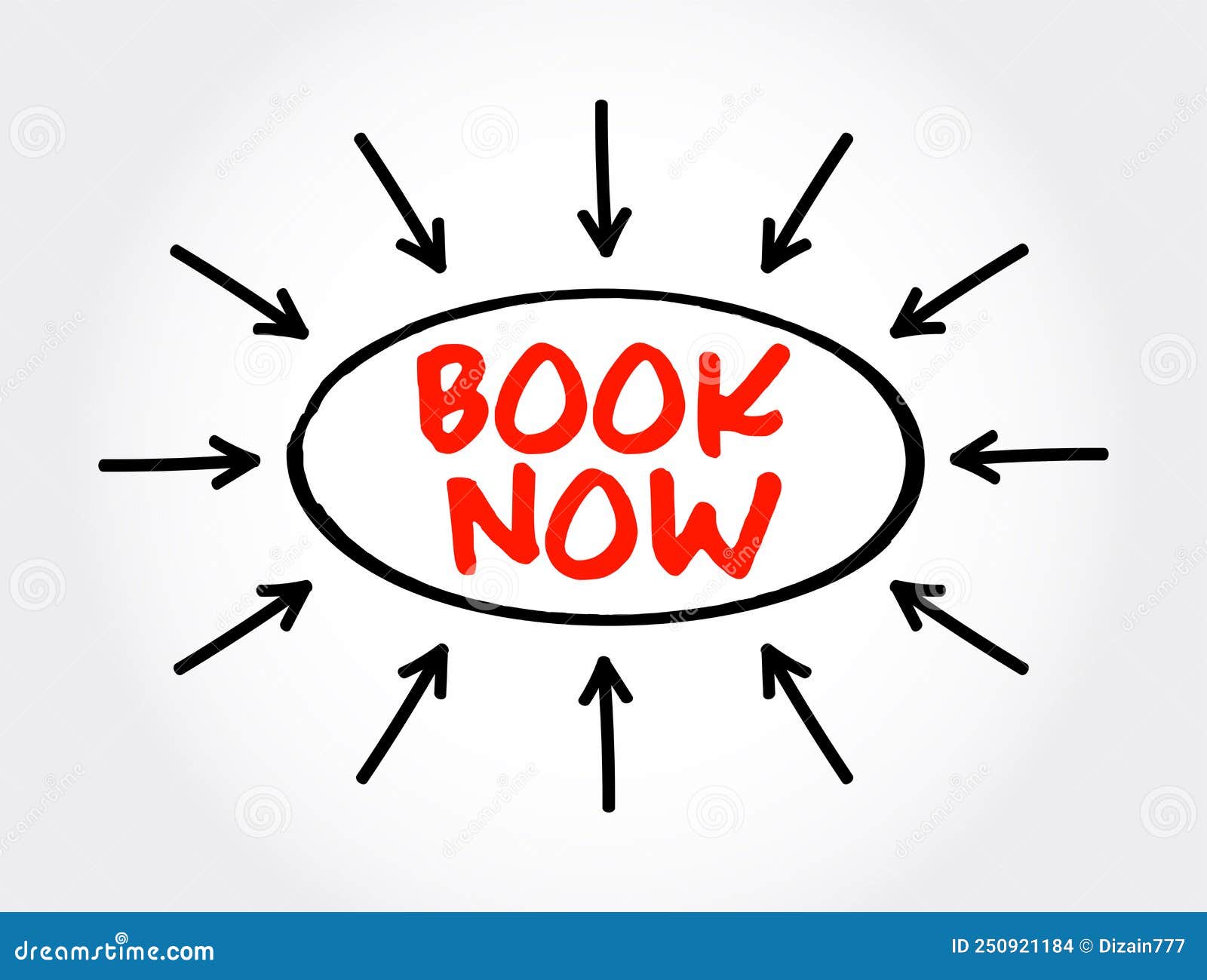 Book Now Text Concept with Arrows for Presentations and Reports Stock ...