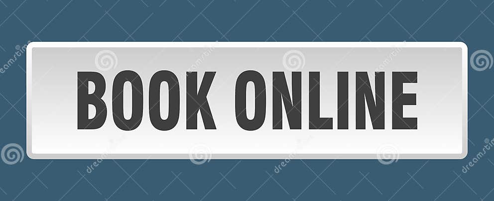 Book Online Button. Book Online Square Isolated Push Button Stock ...