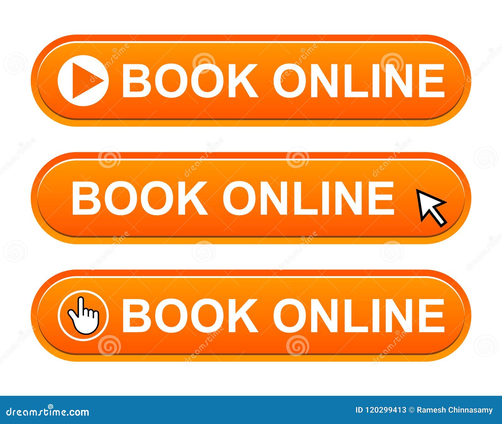 Book online button stock vector. Illustration of design - 120299413