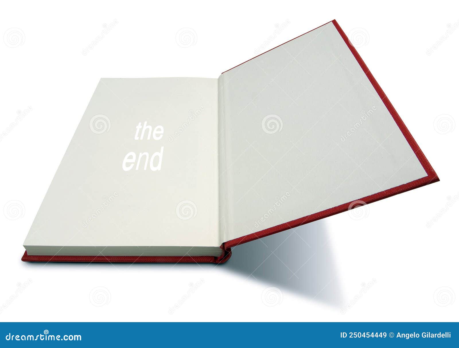 Book Open on the Last Page Where the Word `the End` Appears Stock Image ...