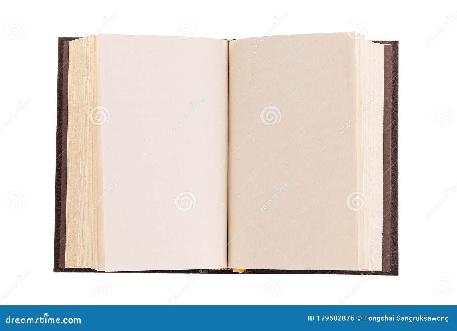 Book Open Middle Page Isolated on White Background Stock Photo - Image ...