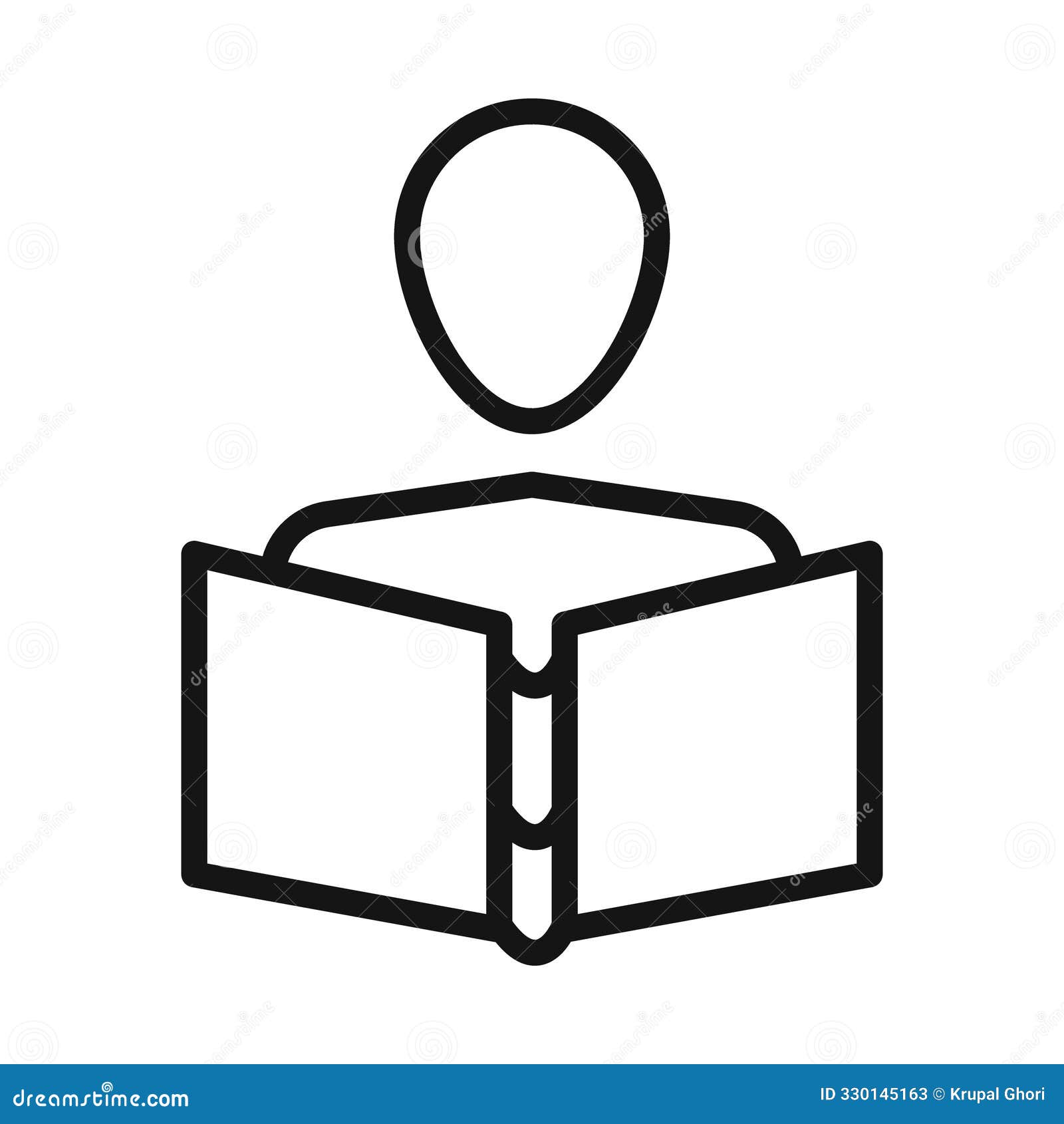 Open Book Icon Perfect for Educational Apps Stock Vector - Illustration of shape, publication ...