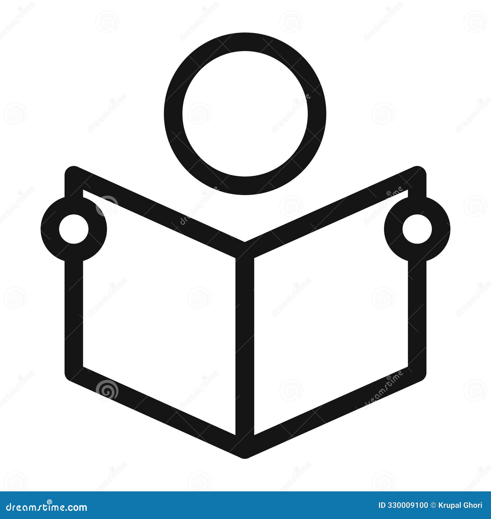Open Book Icon Perfect for E-Learning Platforms Stock Vector ...